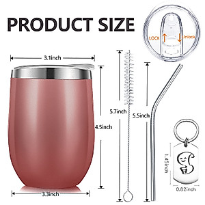 GENUINED Thank You Gifts | Birthday Gifts for Women | Thank You for Being Awesome | Employee Appreciation Gifts | 12 OZ Stainless Steel Insulated Tumbler with Straw