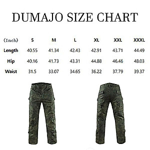 Dumajo Mens Combat Pants Military Tactical Long Pants,Work Uniform Camouflage Pants Khaki M