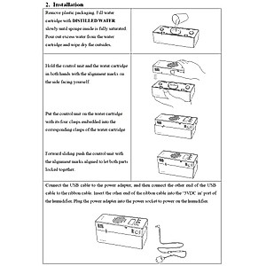 HumidiCup® S1 Electronic Cigar Humidifier, Small Size for 40-150 Cigar Count Humidor, Slim Profile For Desktop Humidors, 60% to 80% Setting Range