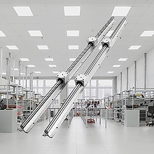 VEVOR Linear Rail Slide SBR20-800mm 2 PCS and 4 PCS SBR20UU Slide Blocks Linear Guide Rail and Bearings Kit for Automated Machines DIY Project CNC Router Machines