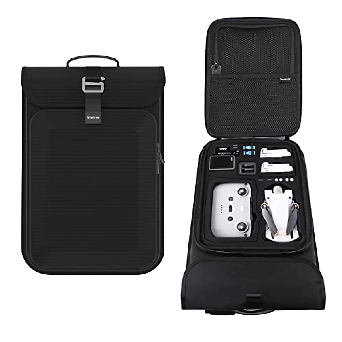 Smatree Waterproof Carrying Backpack for DJI Mini 3 Pro, Hard Shell Travel Bag for DJI Mini3 Pro Drone Accessories and Gopro Hero 10/9/8/7/6/5(Only Backpack)