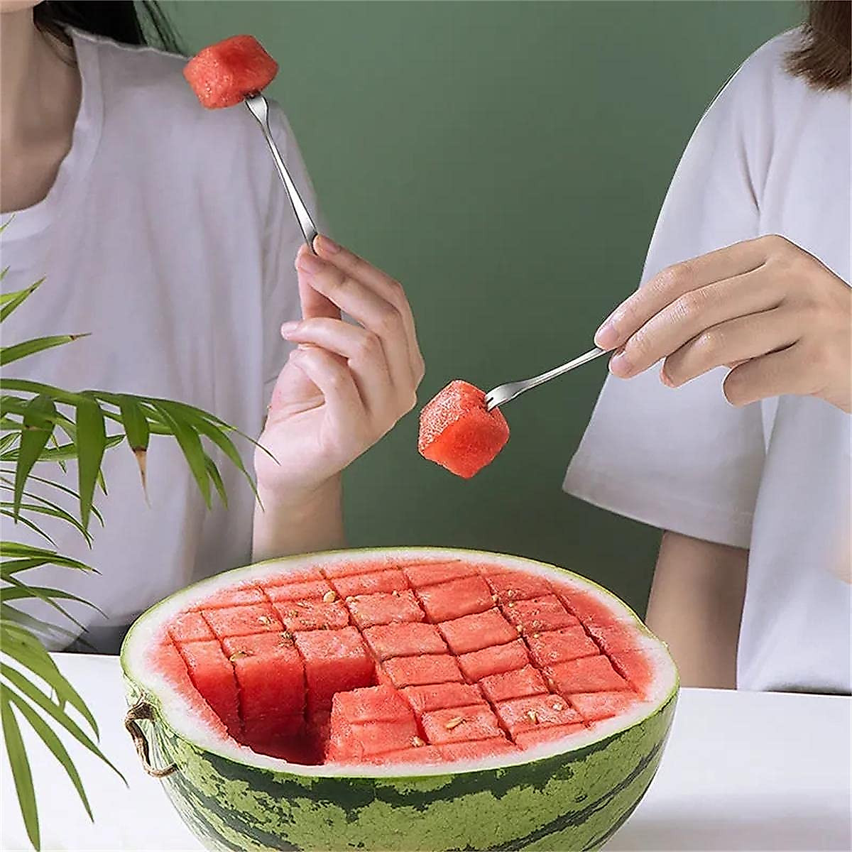 Shofilt Wtermelon Cutter Slicer Cut Watermelon Into Cubes Knife Melon Baller for Kitchen Gadgets Useful Cool Tool