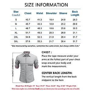 COOFANDY Men's Casual Oxford Shirts Long Sleeve Linen Button Down Shirt Business Dress Shirt Light Grey