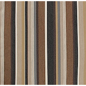 RULU Ottoman Outdoor/Indoor Sunbrella Bean Bag Pouf 19"x19"x18"H Capitol Stripe Espresso