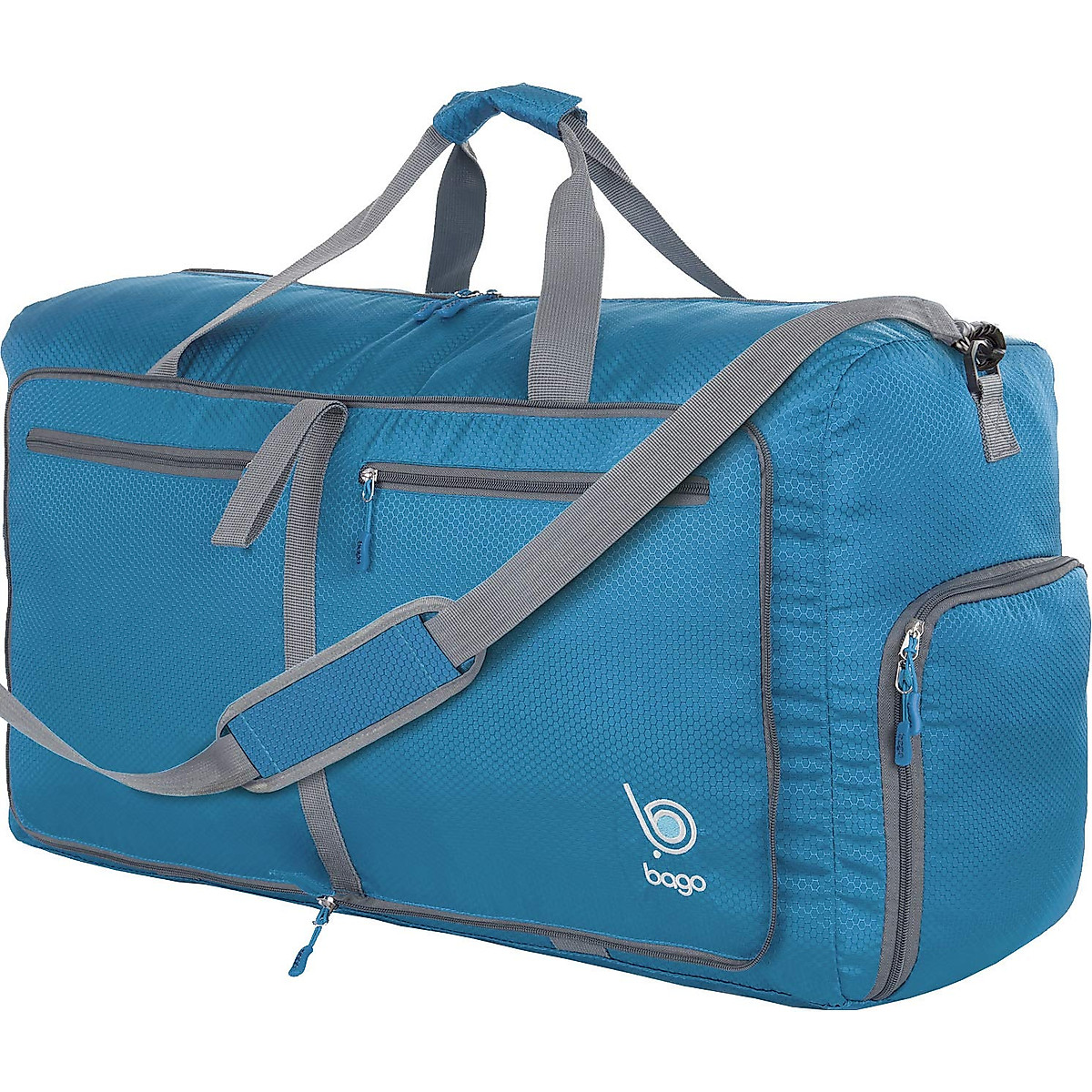Bago Duffel Bags for Traveling - 40L Spacious Duffle Bag for Travel with Shoe Compartment | Durable, Foldable & Lightweight | Explore the World in Style & Convenience (Blue)