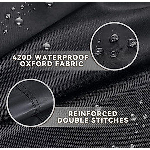 HEPOVER Outdoor Swing Cover A-Frame 420D Waterproof Patio Porch Swing Covers 72x67x55 UV Resistant Weather Protector Patio Furniture Cover for Garden Porch Hammock Swings