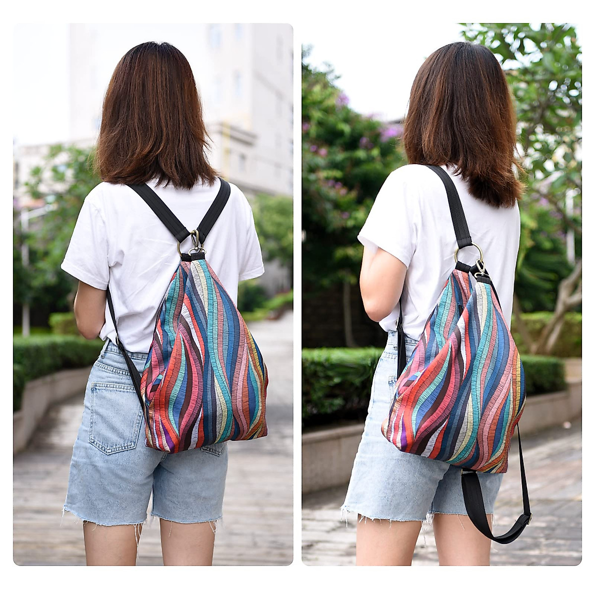 Black Butterfly Premium Backpack for Women, Bohemia Style Casual Daypack Backpack, Fashion, Light and Small (00-multicolor)