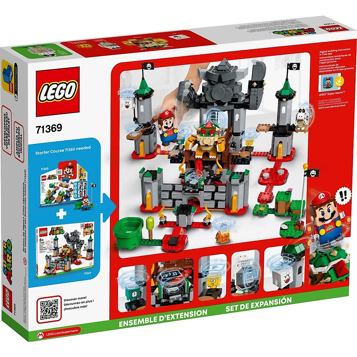 LEGO Super Mario Bowser’s Castle Boss Battle Expansion Set 71369 Building Kit; Collectible Toy for Kids to Customize Their Super Mario Starter Course (71360) Playset (1,010 Pieces)