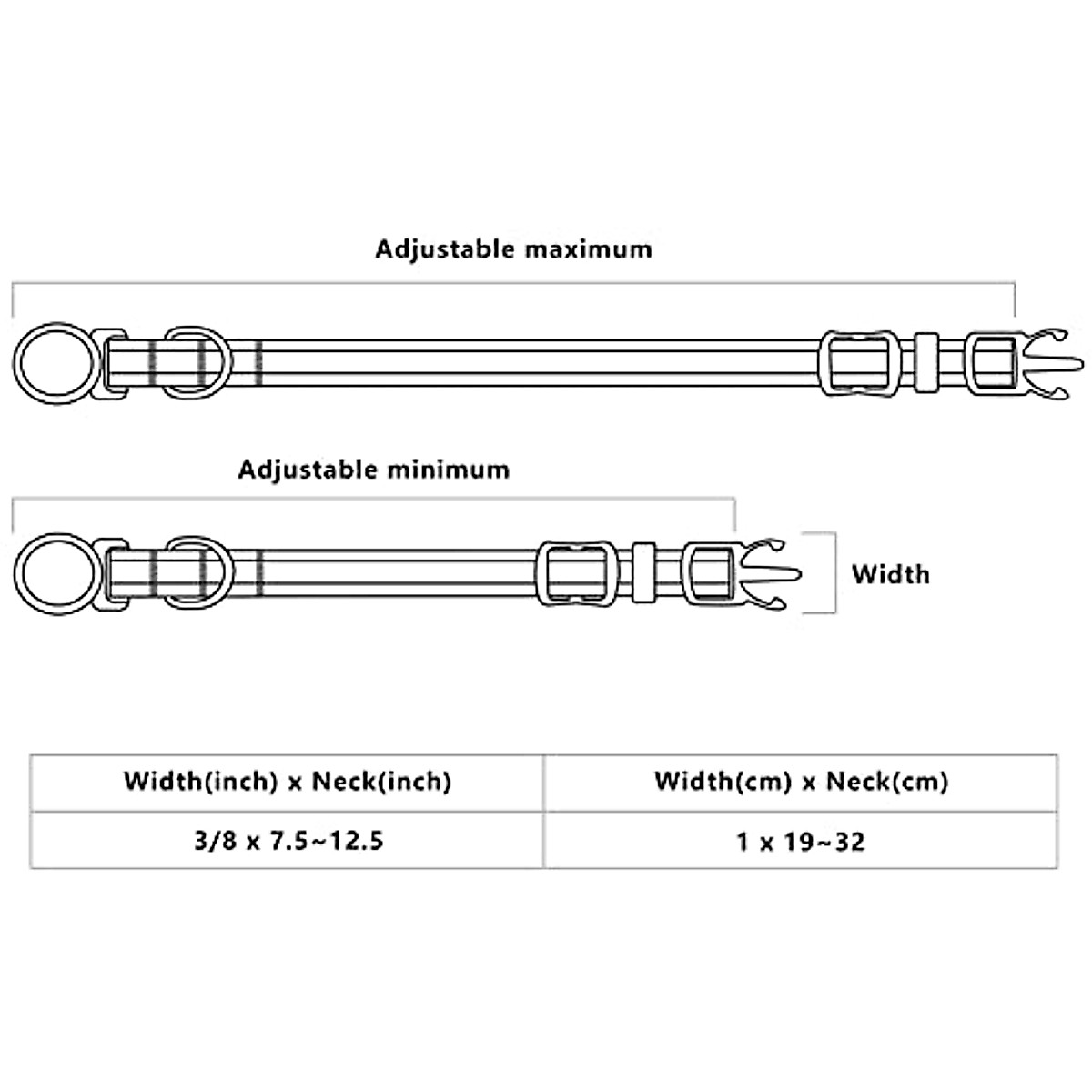 LaReine 2 Pack Cat Collar Personalized, Breakaway Kitten Collar with Phone and Name tag, Cat Collars Reflective with Bell for Girls & Boys (7.5"-12.5" Neck, Hot Pink)