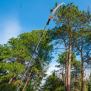 Walensee Pole Saws for Tree Trimming 14 FT Lightweight Manual Stainless Steel Extension High Pole Pruning Pole Saw with Blade for Trimmer Branches Pole Cutter Pole Pruner at Forestry Yard Garden Patio