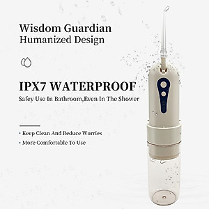 LEJOUR Water Flossers for Teeth,Cordless Water Dental Floss Folding Portable Oral Irrigator,Rechargeable Powerful Battery Life Water Dental Picks with 4 Modes 5 Jet Tips IPX7 Waterproof, Travel Bag