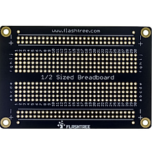 whiteeeen Solder-able or Less Breadboard Board Gold Plated Finish Proto Board PCB DIY Kit for Arduino (1/2 Solder-able (5pcs))