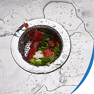 FURNIFE 2PCS Kitchen Sink Strainer - Stainless Steel Sink Strainers for Kitchen Sinks, Large Wide Rim 4.5" Diameter