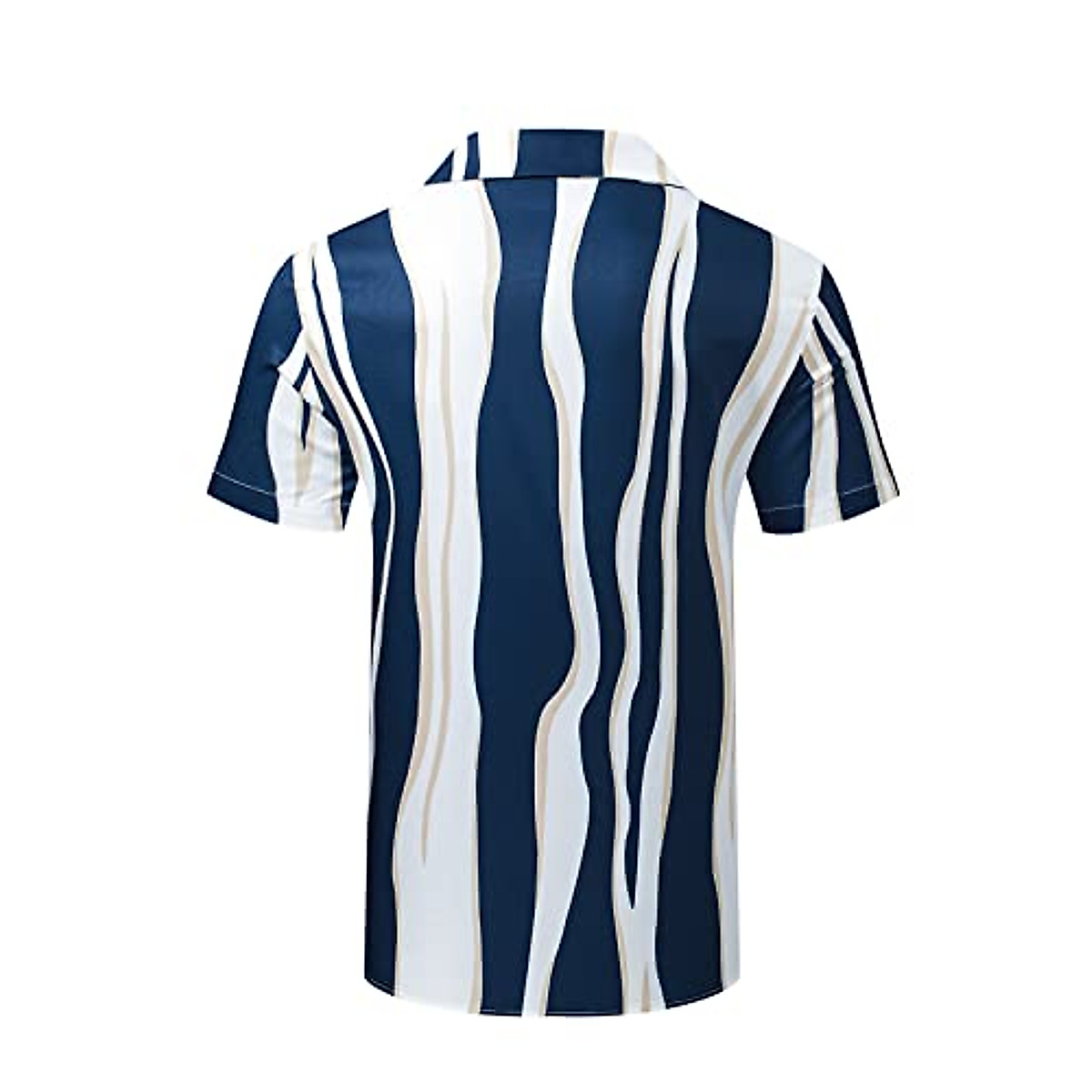 JMIERR Men's Button Up Hawaiian Shirt Tropical Floral Short Sleeve Mens Beach Shirts Summer Vacation Shirts with Pockets, US 40(M), Sky Blue