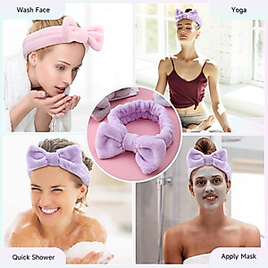 WSYUB Spa Headband, 8Pcs Makeup headband,Headband for Washing Face, Shower Skin Care Fluffy Spa Headband for Woman Girl Teens Slumber Party Supplies