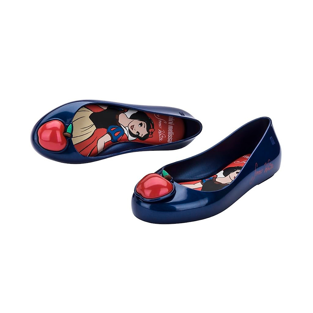 mini melissa Sweet Love + Disney Princess Ballet Flats for Kids, Snow White, 1