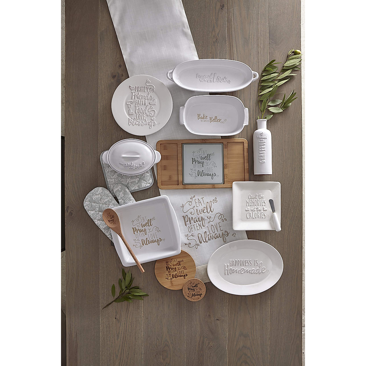 Bountiful Blessings by Precious Moments Grateful Ceramic 189905 Decorative Vase, Off-White