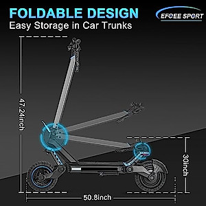 Electric Scooter Adults 30 MPH, Powerful 1200W Motor Foldable Kick Scooter Up to 28-37 Miles, 10" Tires Sports Scooter Commuting Electric Scooter, Double Shock Absorption and HD LCD Touch