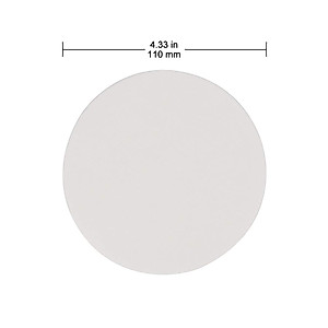 Labasics Quantitative Filter Paper Circles, 110 mm Diameter Cellulose Filter Paper with 15 to 20 Micron Particle Retention Medium Filtration Speed, Pack of 100