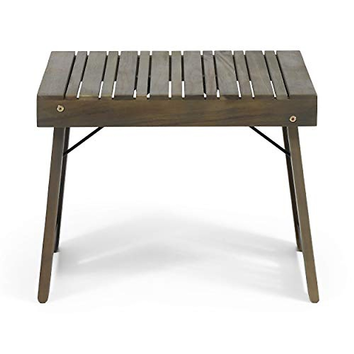 Christopher Knight Home Howard Outdoor Acacia Wood Folding Side Table, Gray Finish
