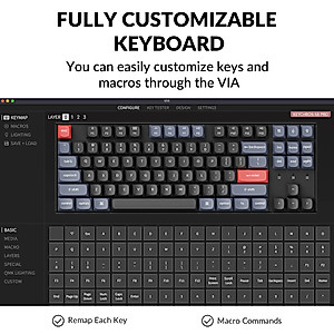 Keychron K8 Pro Wireless Custom Mechanical Keyboard, QMK/VIA Programmable Bluetooth/Wired White Backlight Tenkeyless with Hot-swappable Gateron G Pro Brown Switch Compatible with Mac Windows Linux