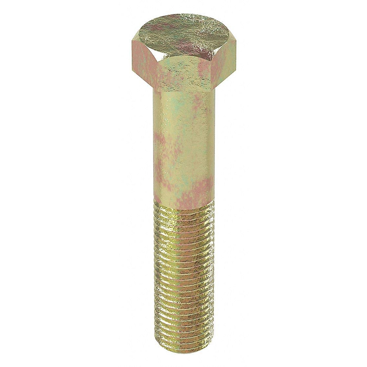 7/16"-20 x 2-1/4" Grade 8 Zinc Yellow UNF (Fine) Hex Head Cap Screws, 10 pk.