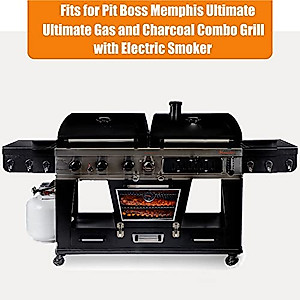 Hisencn Grill Replacement Parts for Pit Boss Memphis Ultimate 4-in-1 Gas & Charcoal Combo Grill, Porcelain Steel Heat Tents, Stainless Steel Burners for Pit Boss Smoker and Charcoal Grills,3-Pack