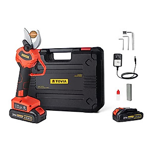 Cordless Pruning Shears, Electric Pruner with 2 Pack 21V Lithium Battery, SK5 Blades, 1.2 Inch Cutting Diameter (21V pruner)