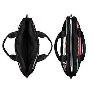 Music Type Laptop Computer Bag Waterproof Shoulder Messenger Bag 13-15 inch Durable Laptop Tote Bag with Shoulder Strap Handle Lightweight Crossbody Briefcase