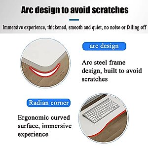Keyboard Tray Under Desk, Pull Out Keyboard Tray with C Clamp, Computer Drawer for Typing, Ergonomic Desk Computer Keyboard Stand, Perfect for Home or Office