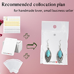 XIANNVXI Earring Cards 100Pcs Earring Display Card for Selling,with Packaging Bags for Earrings Necklace Jewelry Holder Cards -White Earring Card(2''W-3''L)