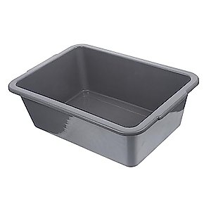 BUGUUYO Plastic Organizer Box Car Storage Box White Plastic Storage Bins Utility Tote Bus Tub Restaurants Plastic Tub Restaurant Bus Tub Storage Basket Sink Wash Basin Household Grey Pan