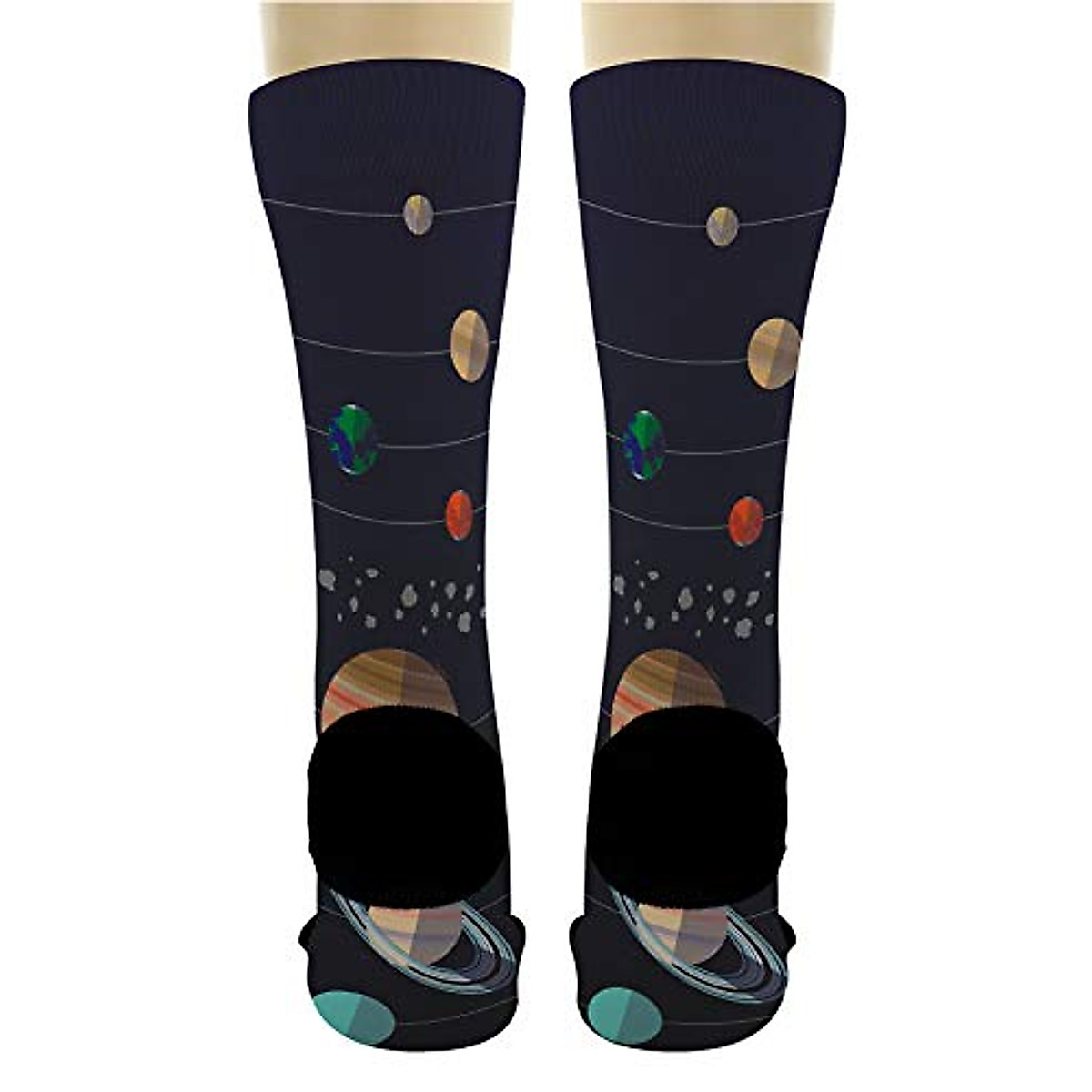 Galaxy Gifts Planet Sock Space Related Gifts for Astronomers Space Socks 1-Pair Novelty Crew Socks