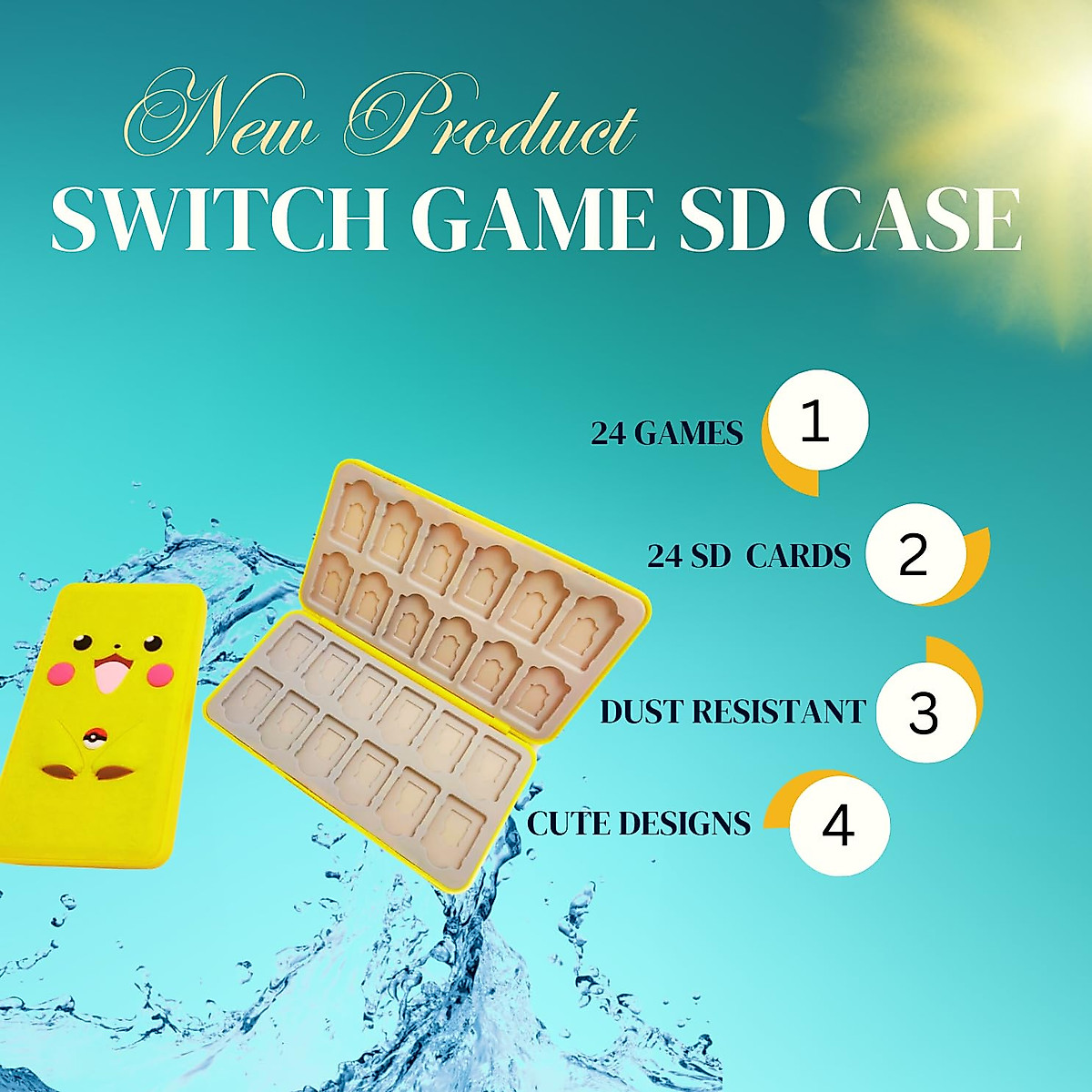 Shiban Switch 24 game card and 24 SD card 3D themed case (EYE OF THE TABLET)