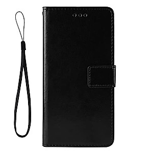 Fansipro Wallet Folio Case for LG V60 THINQ 5G, Premium PU Leather Slim Fit Cover for V60 THINQ 5G, 3 Card Slots, Feel Good, Black