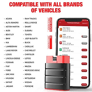 THINKCAR Thinkdiag Mini Full System Bluetooth OBD2 Scanner, ABS SRS TPMS BMS AC Transmission Car Diagostic Scan Tool Airbag Engine Code Reader with SAS ABS Bleeding 15 Reset Service