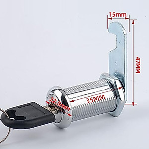 File/Office Drawer Cabinet Locks with 2 Keys Lock Furniture Hardware Door Cabinet Lock for Desk Letter Box Cam Locks Office Desk Letter Box Cam Locks