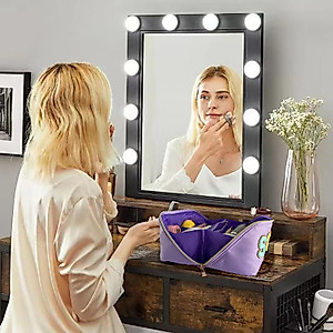 Nylon Makeup Bag Purple Chenille Letter Makeup Bag Preppy Cosmetic Bag Stoney Clover Pouch Chenille Patch Bag Better Belt Bag Cosmetic Bag Varsity Letter Pouch Flat Lay Makeup Bag Stuff Toiletry Bag