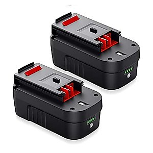 Powerextra 2Pack 6.0Ah 18 Volt Replacement Battery for Black&Decker 18V A1718 A18NH HPB18 HPB18-OPE
