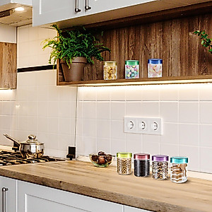 Blushtier 120 Pcs 8 oz Plastic Jars with Lids Clear Round Leakproof Storage Containers Empty Refillable Plastic Jars for Travel Storage Face Creams Kitchen Household Food Spice (Classic Color)