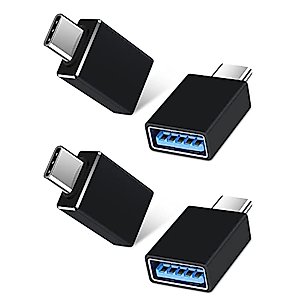 4Pack USB C to USB Adapters, Type C to USB 3.0 USBC Adapter Side by Side Male to USB 3.0 Female Typec Adaptor for MacBook Pro/Air 2021, iMac iPad Mini 6, Thunderbolt 3/4 Type C OTG Adaptador Converter
