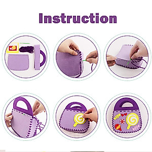 4 Pcs Toddler Arts and Crafts for Kids Ages 2 3 4 5 6 Years Old, Craft Kits for Sewing Sets, Preschool Educational Kids Toys Sewing Craft Kits for Kids DIY Art Craft Hand Play Set