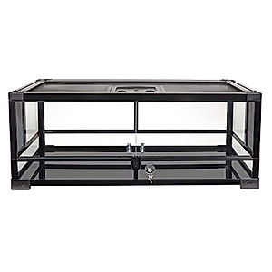 Zilla QuickBuild Terrarium, Sleek Glass Reptile Habitat, Easy Setup, Suitable for all Types of Reptile Pets, Whether Amphibians, Reptilians, Snakes, or Even Arachnids, 30"x12"x12"