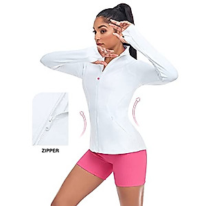 VUTRU Women's Workout Yoga Jacket Full Zip Running Track Jacket