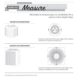 Classic Accessories Veranda Water-Resistant 34 Inch Square Air Conditioner Cover, Patio Furniture Covers