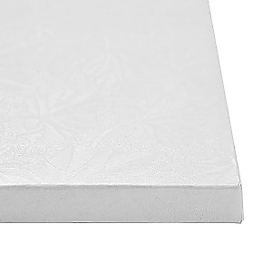 6 Pack White 12 Inch Cake Drum for Baking Desserts, Foil Square Cake Boards for Pastries
