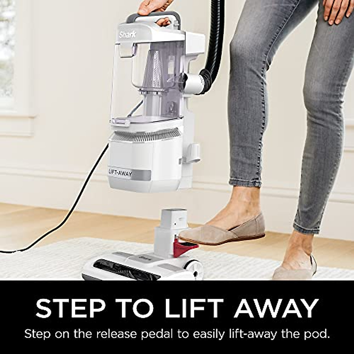 Shark LA300 Navigator Lift-Away ADV Corded Upright Vacuum, White (Renewed)