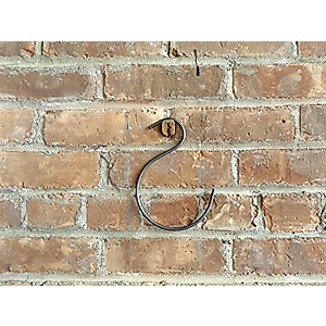 NAHANCO SHKLGB Heavy Duty Steel S Hook Hanger, Black, 7" (Pack of 12)