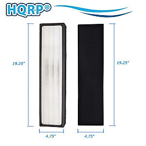 HQRP Filter Kit compatible with InvisiClean IC-7028 4 in 1 Full Size Tower model, 2pcs Cartridge Filters & 4-Pack Carbon Activated Pre-Filters