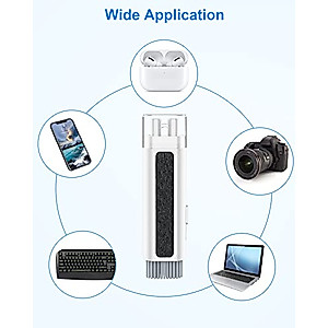 [8 in 1] Cleaner Kit for Airpod,Supfine Cleaning Pen with Brush for Airpods Pro,Multi-Function Cleaner Kit for Earbuds,Earphone,iPod,Keyboard,iPhone,ipad,Laptop(White)